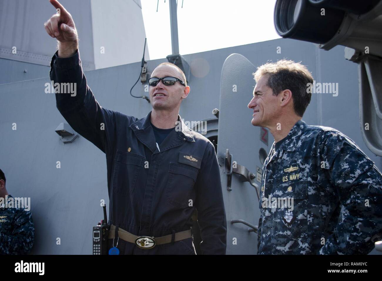 GULF OF THAILAND (Feb. 16, 2017) Capt. Nathan Moyer, commanding officer ...