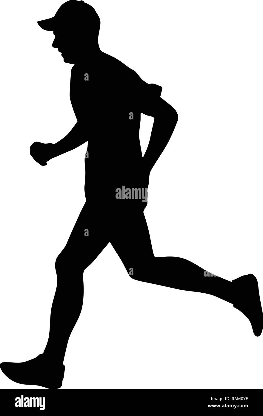 Runner silhouette vector Stock Vector Image & Art - Alamy