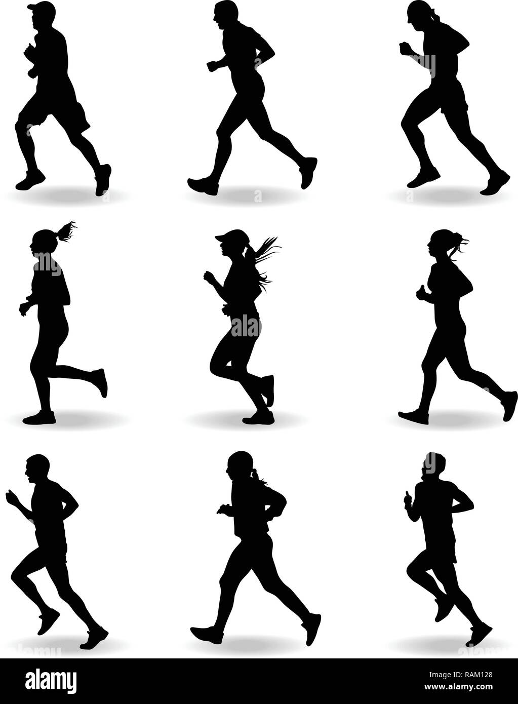 runner silhouette vector Stock Vector Image & Art - Alamy