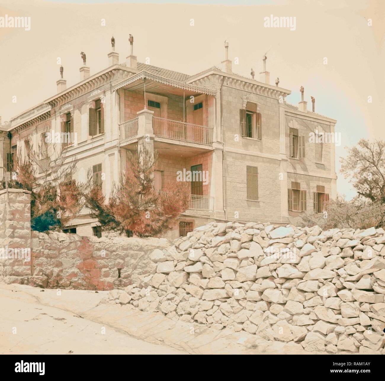 Jerusalem 1898, Israel. Reimagined by Gibon. Classic art with a modern ...