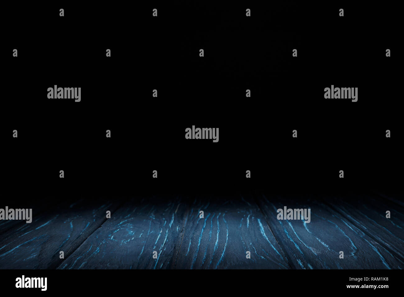 dark blue striped wooden tabletop on black Stock Photo - Alamy