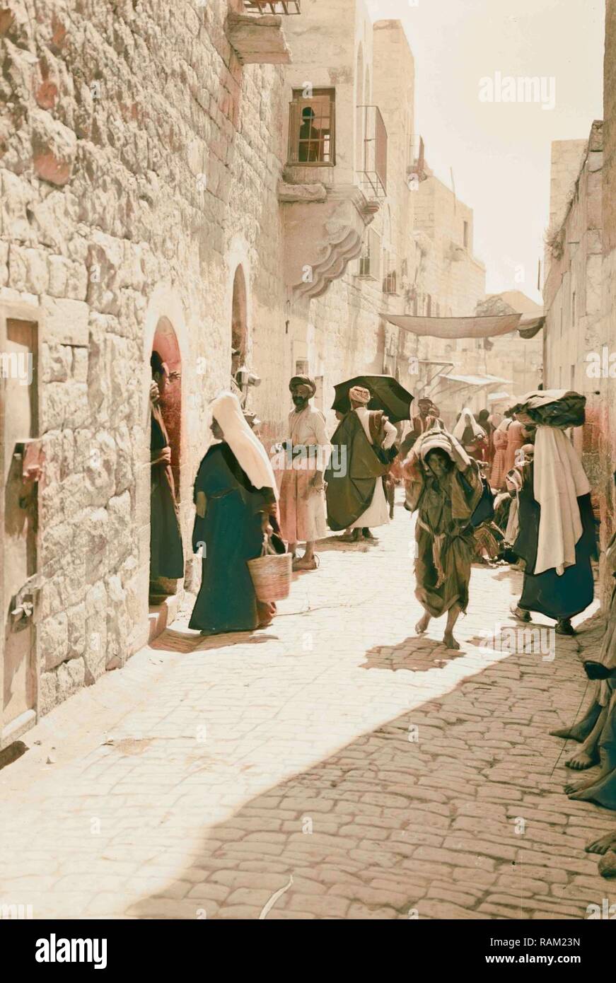 Bethlehem and surroundings Main street of Bethlehem 1900, West Bank ...