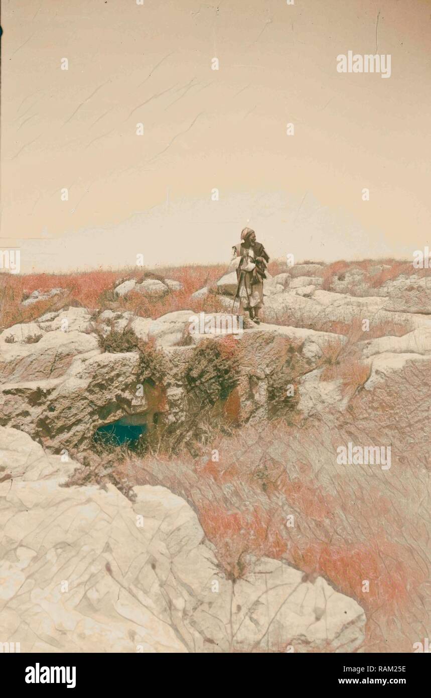 Tibna, north west of Jerusalem, Maccabean tombs at Modin 1900, West ...