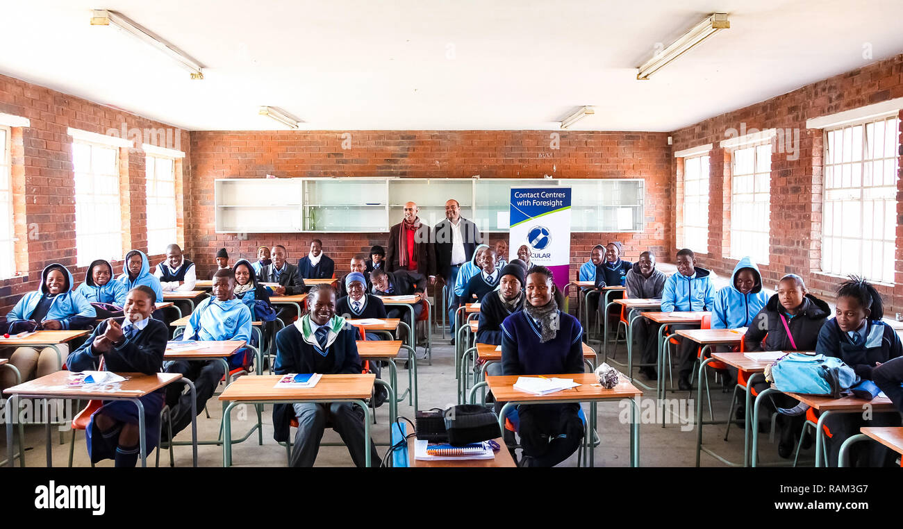 Johannesburg, South Africa - July 29 2011: African High School Children ...