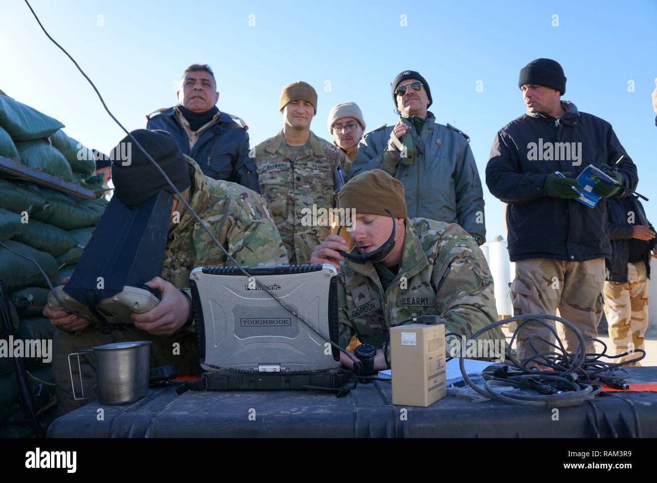 Members of the 9th Iraqi Army Division and U.S. Army advise and assist ...