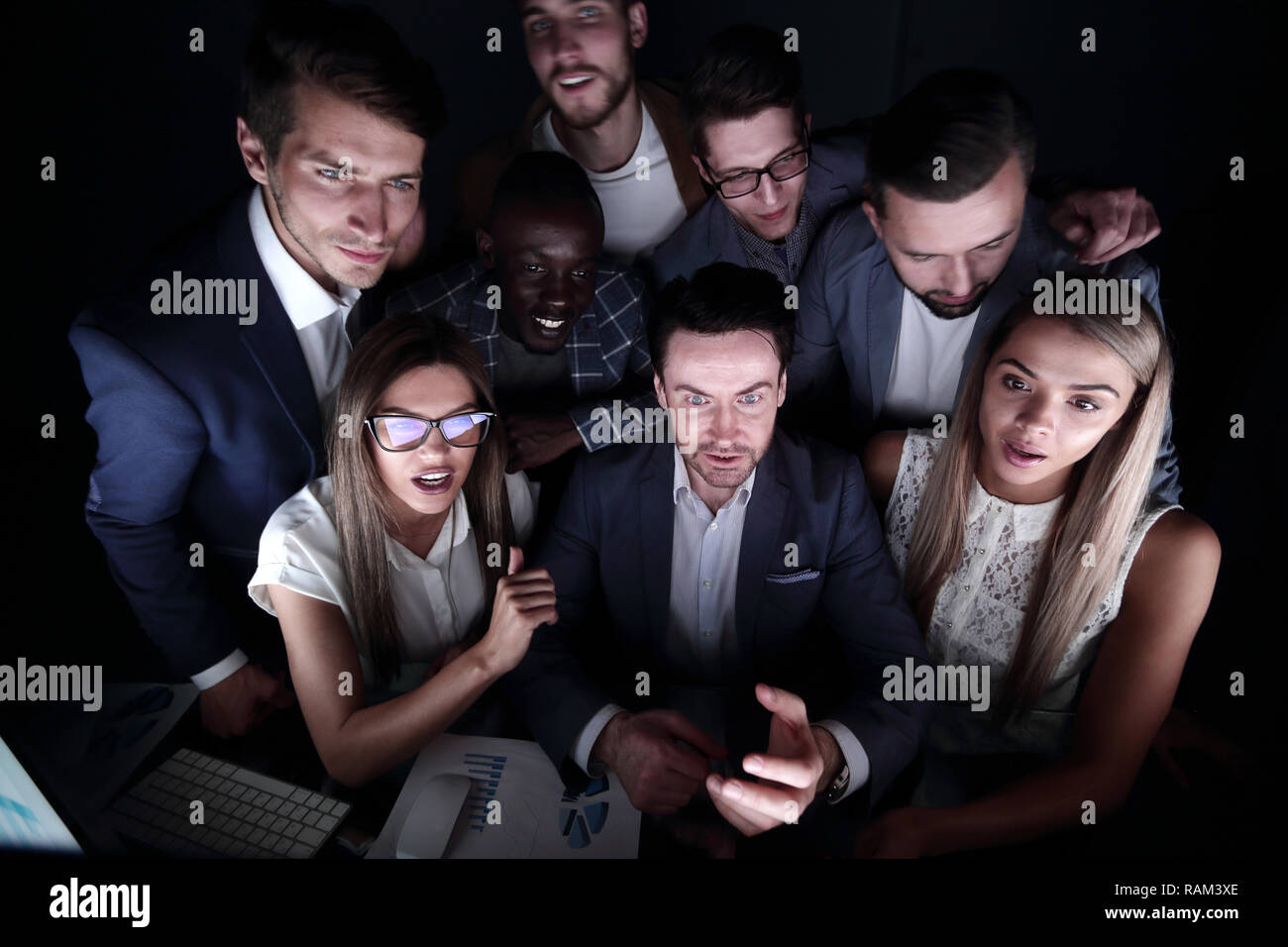 Businessman looking interest computer hi-res stock photography and ...