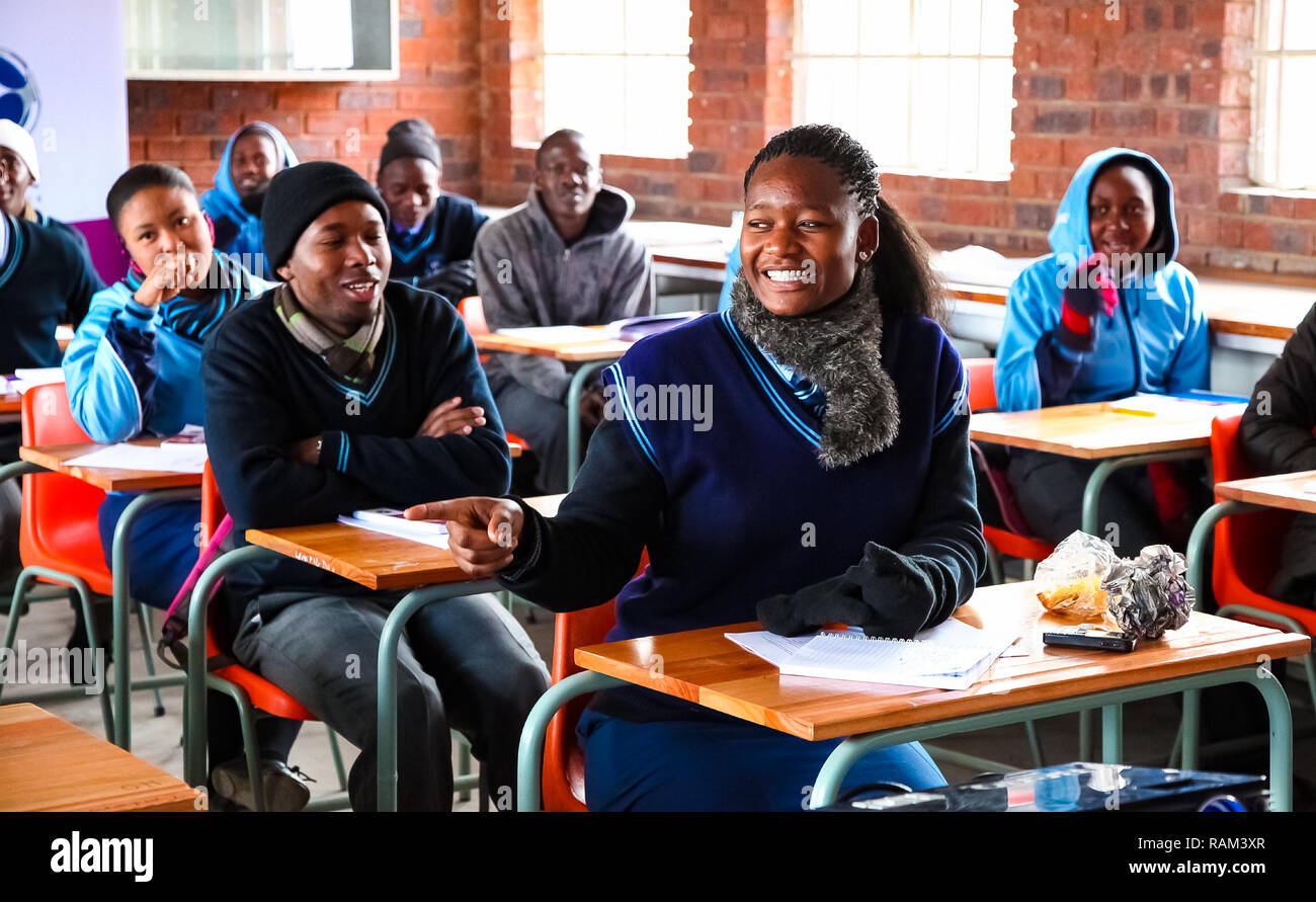 Johannesburg, South Africa - July 29 2011: African High School Children ...