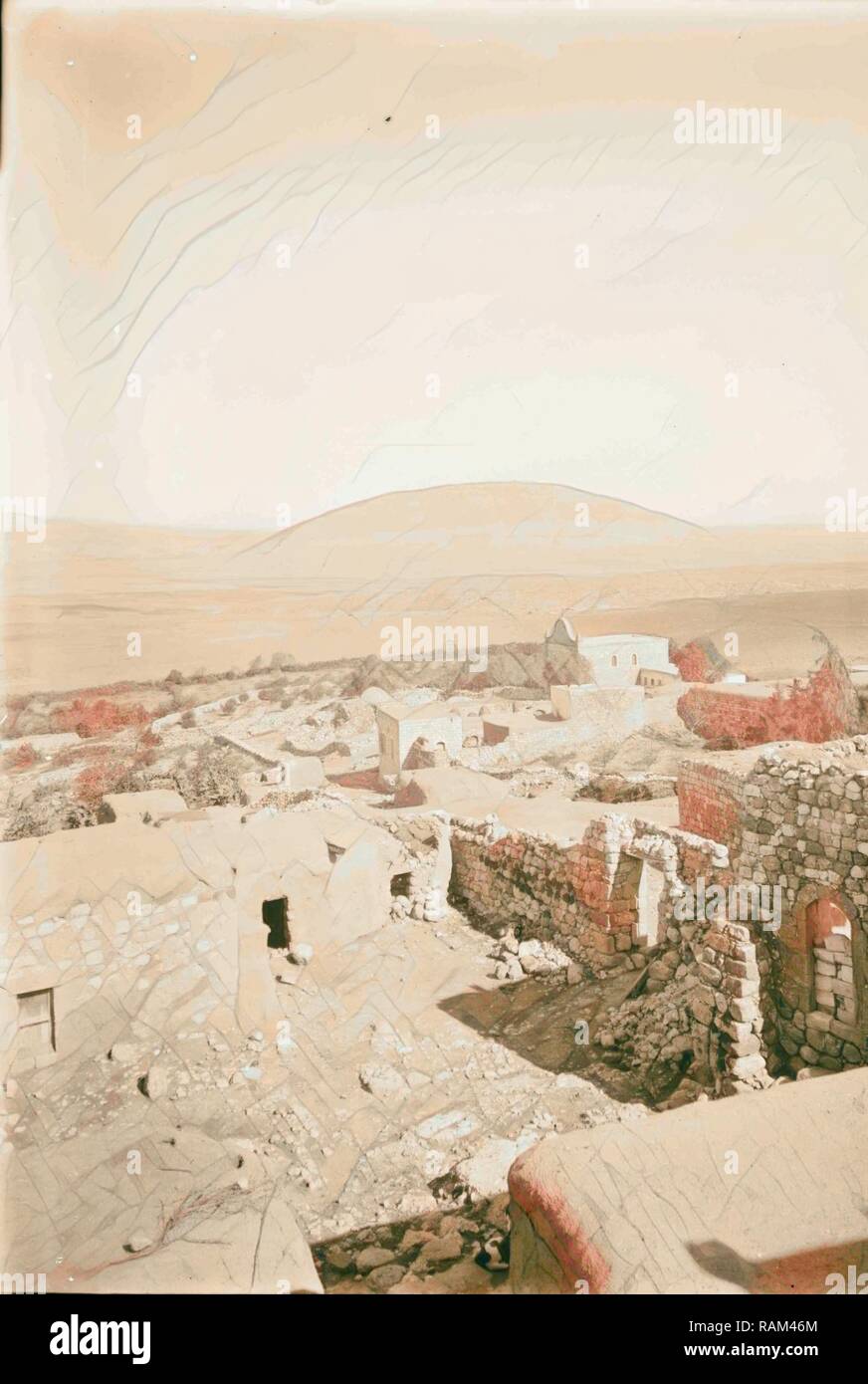 Northern views. Nain and Mt. Tabor 1900, Israel, Nein. Reimagined by ...
