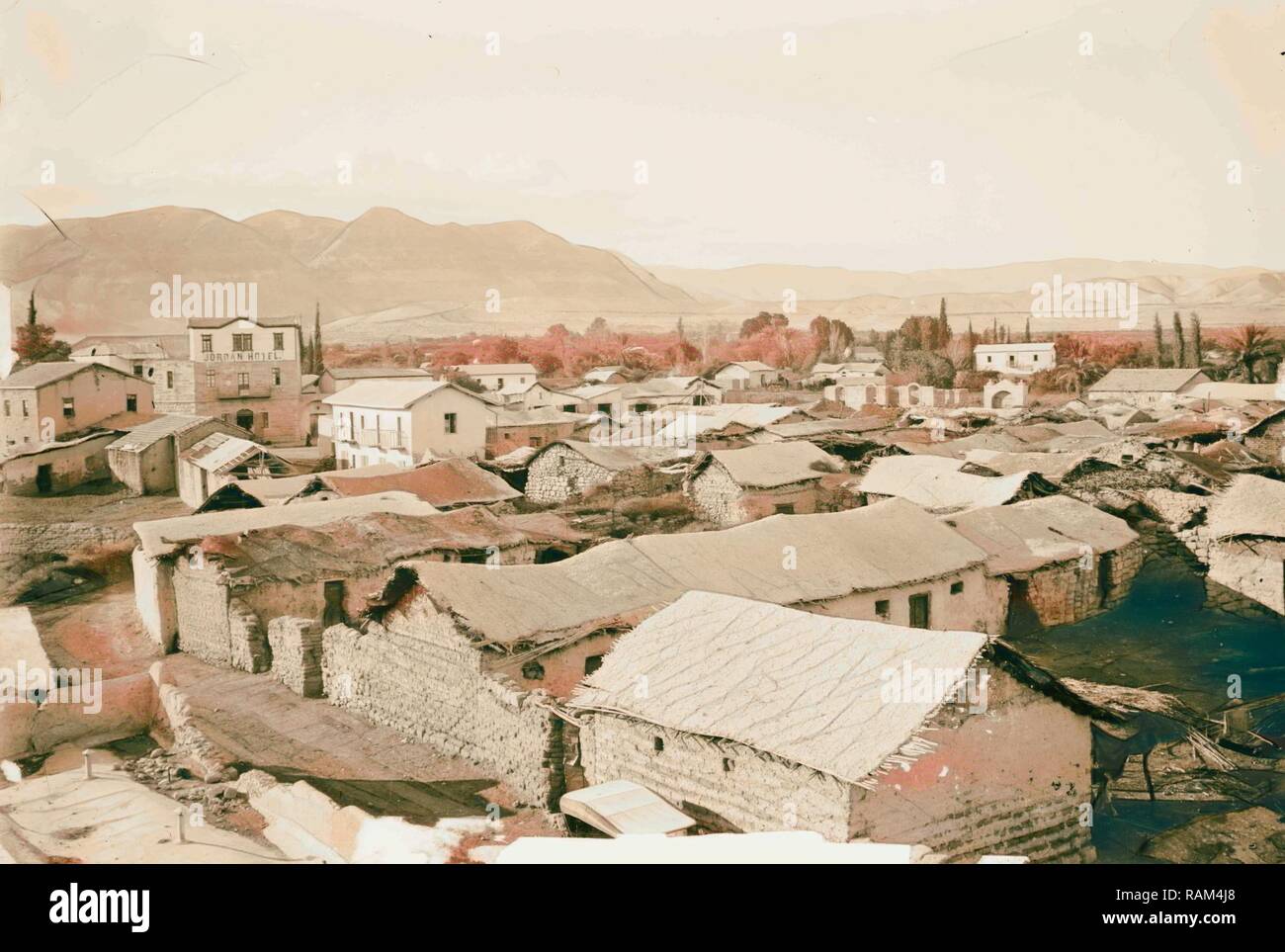 View of Jericho and the Jericho Hotel. 1898, Middle East, Israel and/or ...
