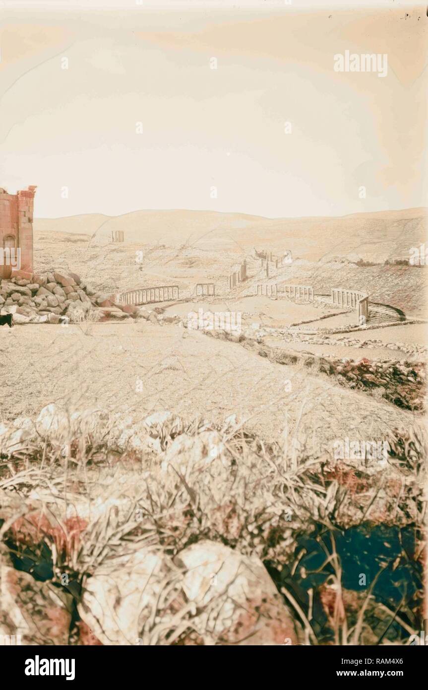 Jerash. 1898, Jordan, Gerasa (Extinct city). Reimagined by Gibon ...