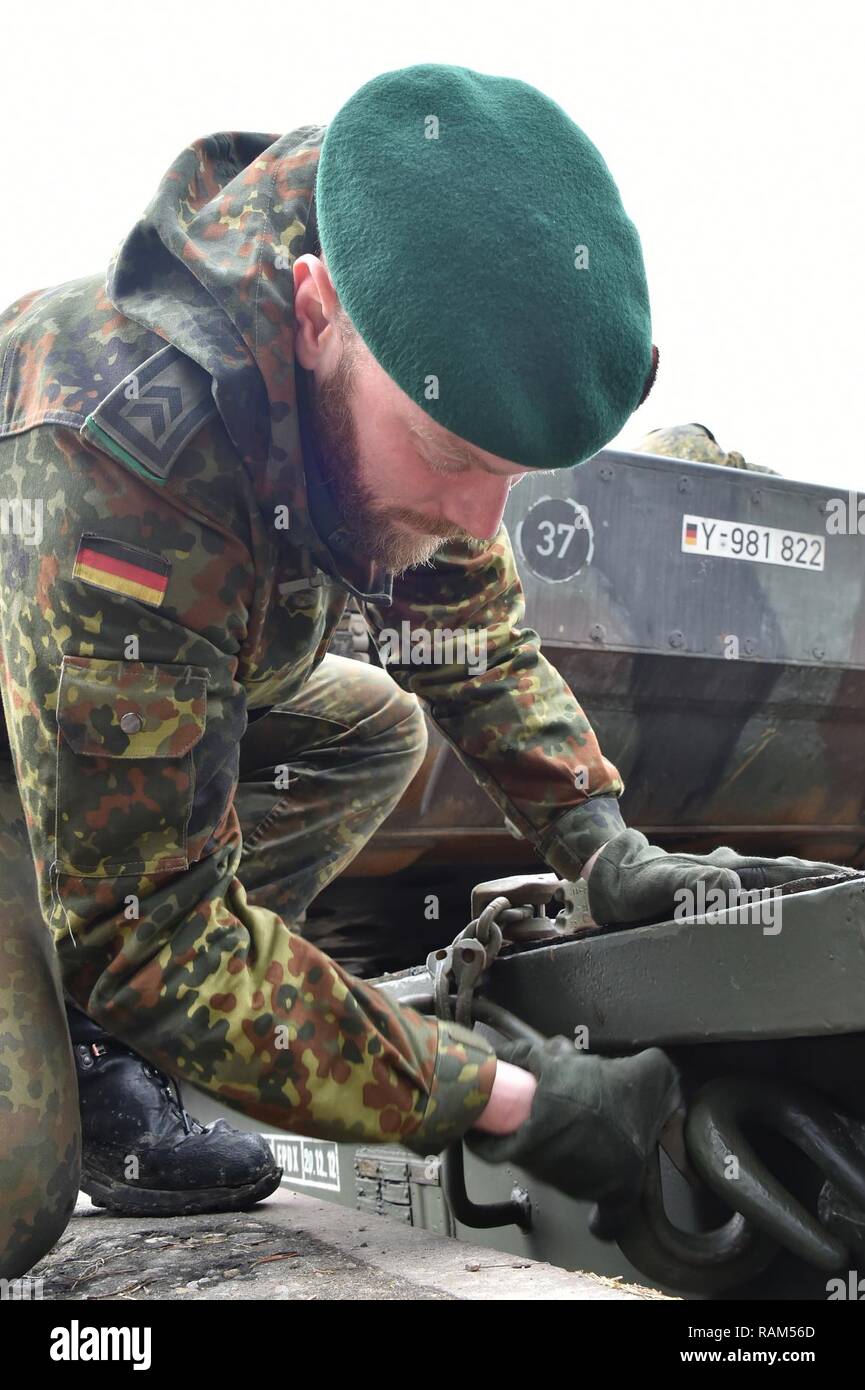 A German soldier with the 122nd Mechanized Infantry Battalion, 12th ...
