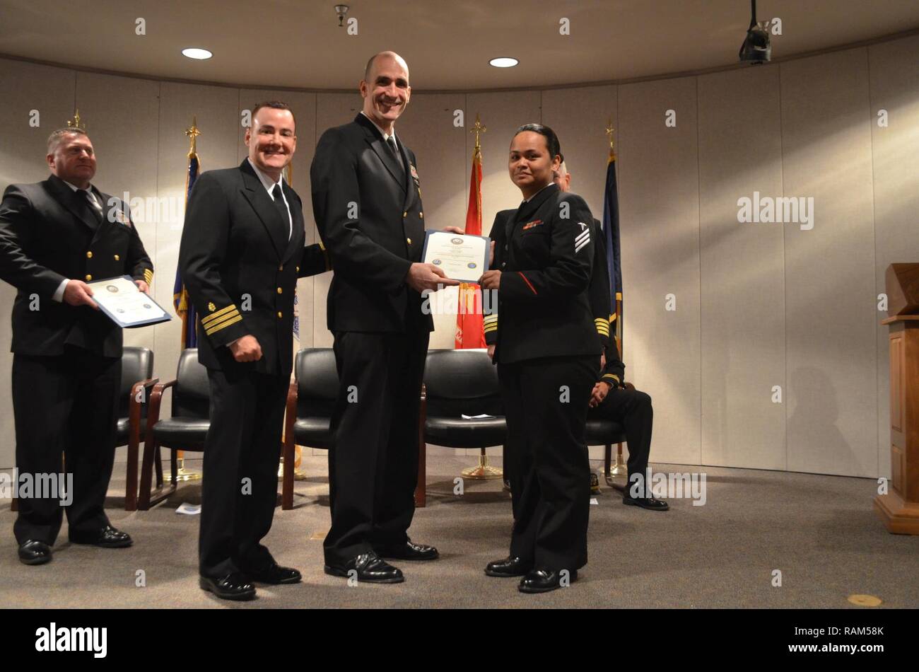 SAN DIEGO (Feb. 17, 2017) Cmdr. Steven J. Parks, left, officer in ...