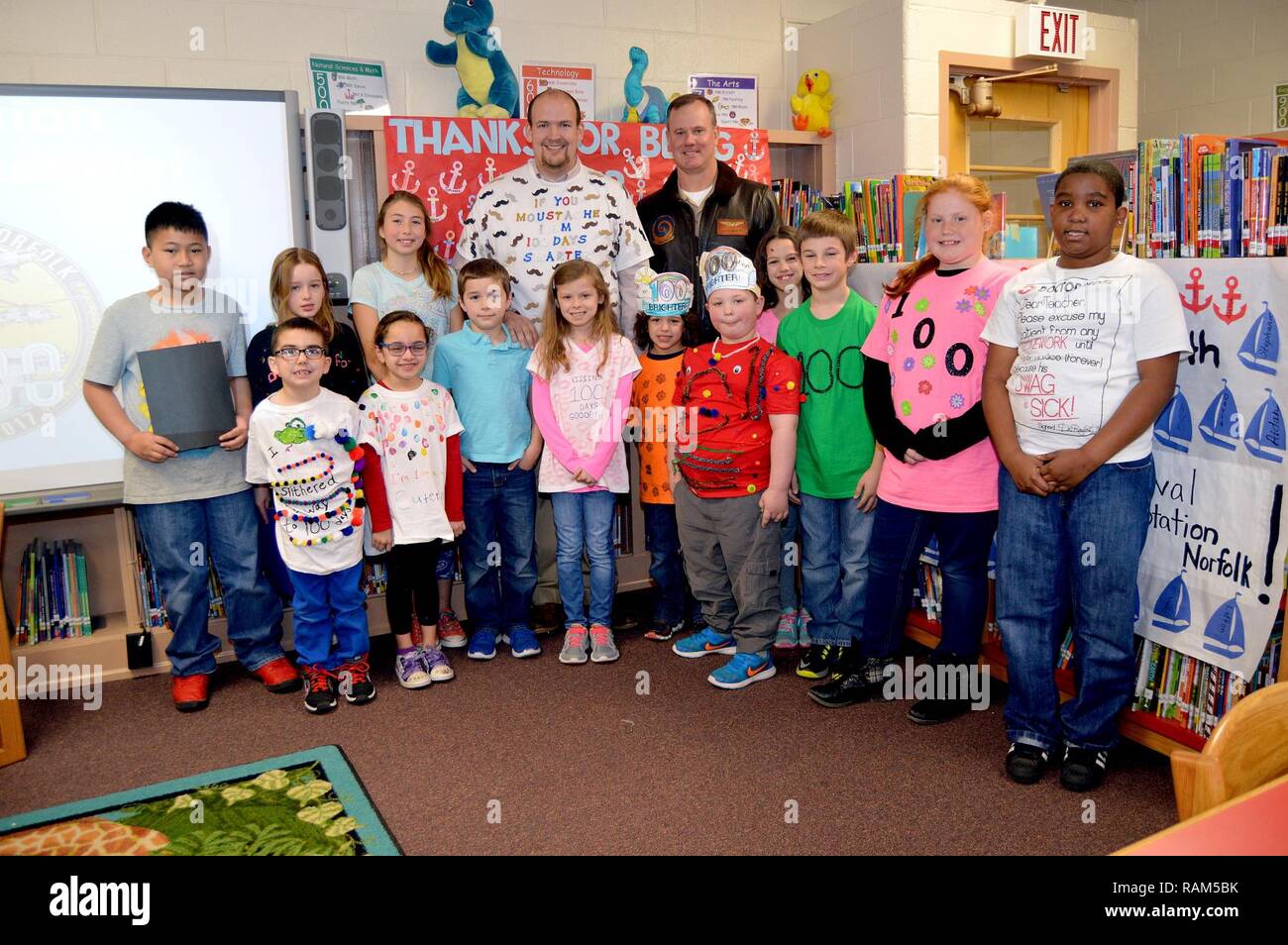 NORFOLK (Feb. 17, 2017) Tarrallton Elementary students take a group ...