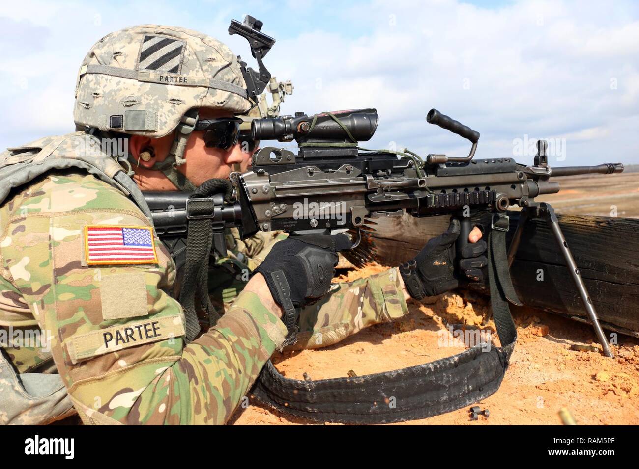Pvt. Terry Partee, infantryman with Charlie Company, 3rd Battalion ...