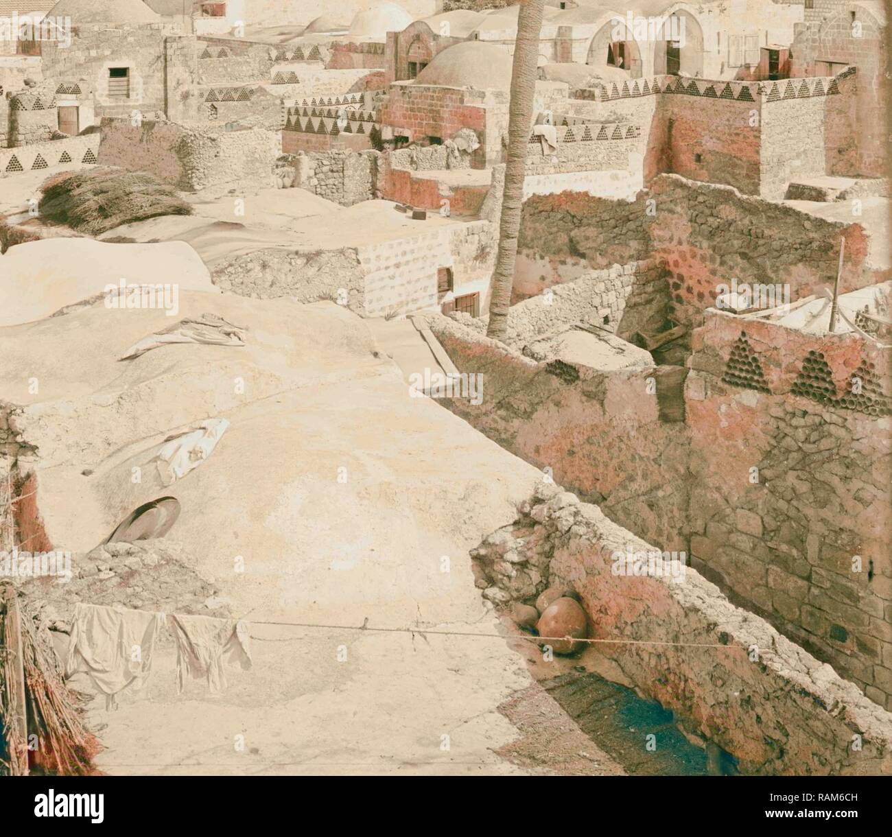Lydda and the Church of St. George 1900, Israel, Lod. Reimagined by ...