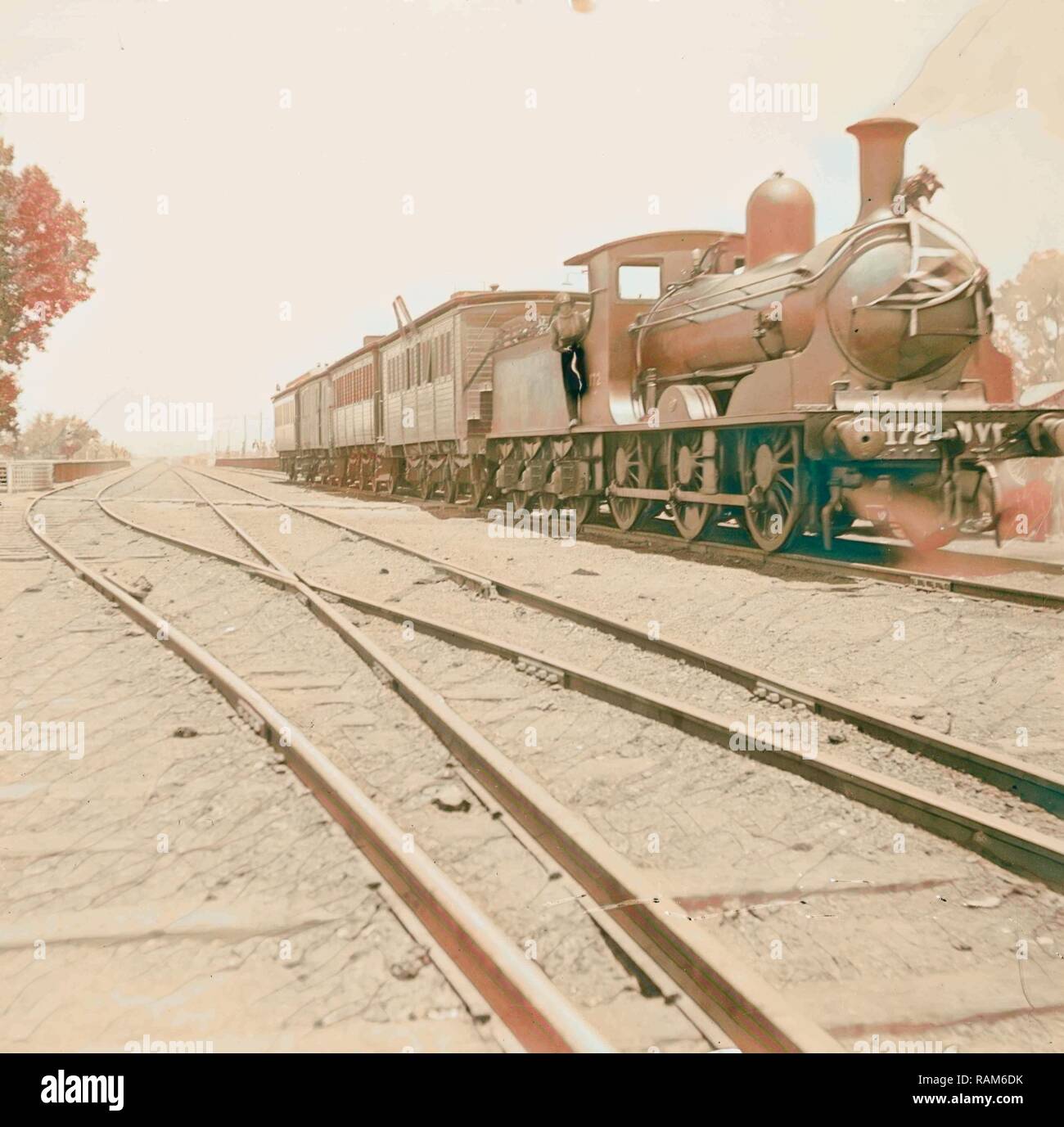 railroad train, June 30, 1920, Middle East, Israel and/or Palestine ...