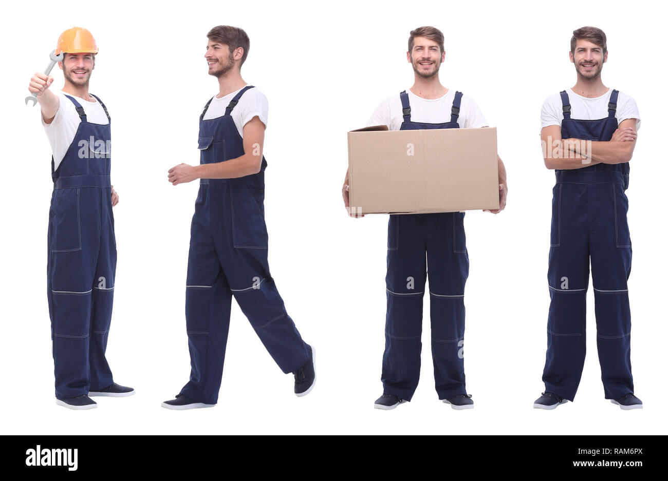 Full length friendly handyman hi-res stock photography and images - Alamy