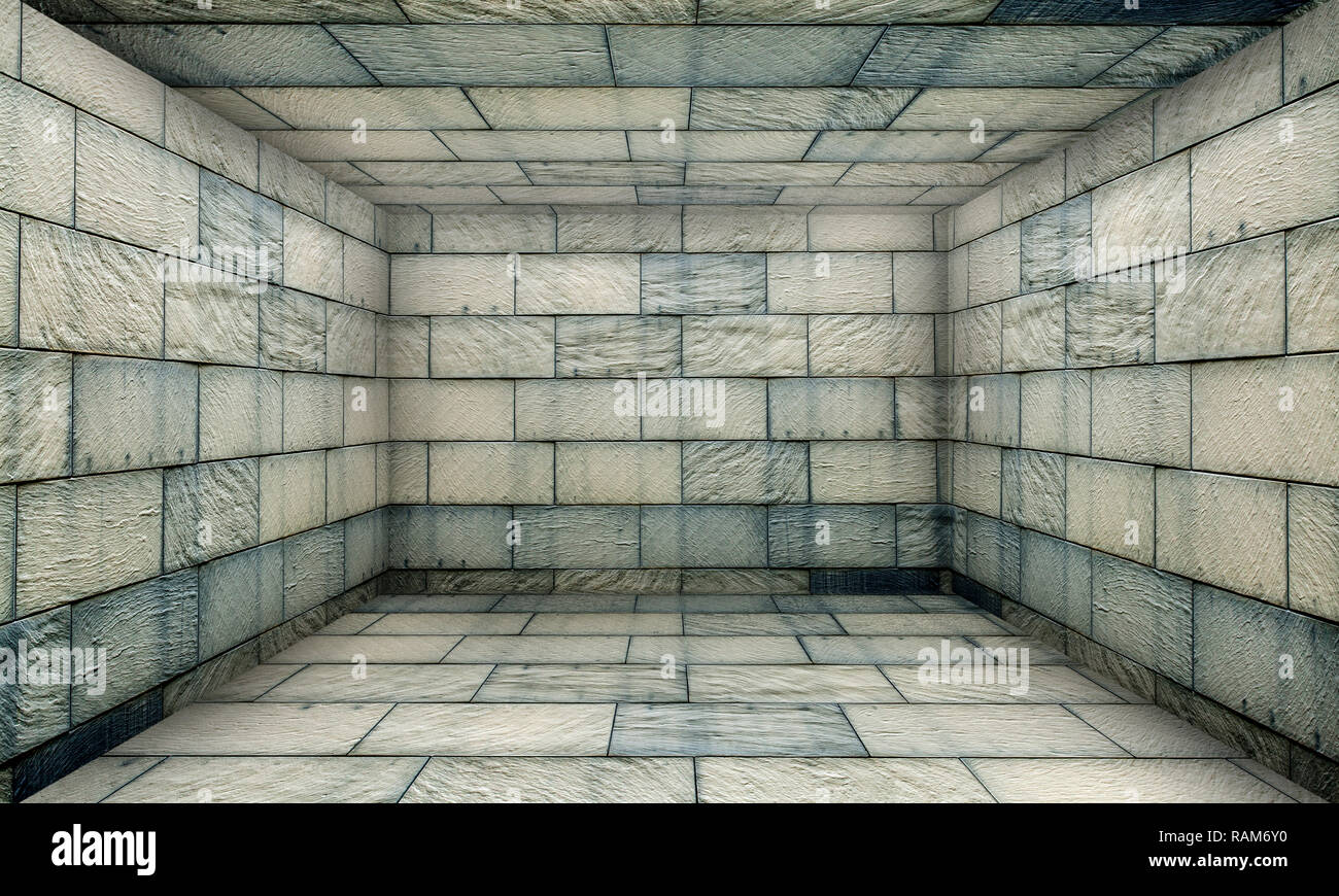 Abstract Urban Interior Brick Room Stage Background Texture Stock Photo ...