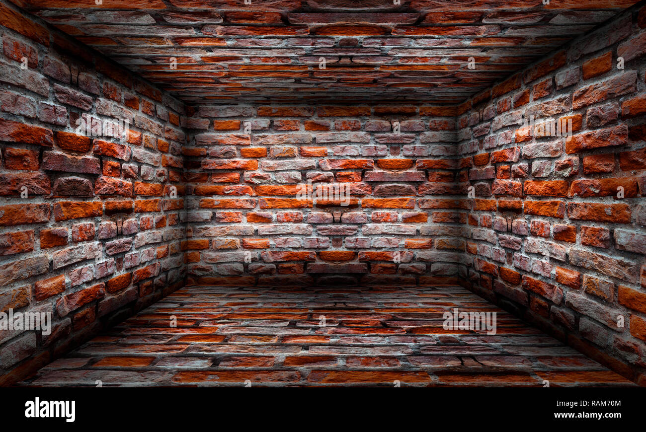 Abstract Urban Interior Brick Room Stage Background Texture Stock Photo ...