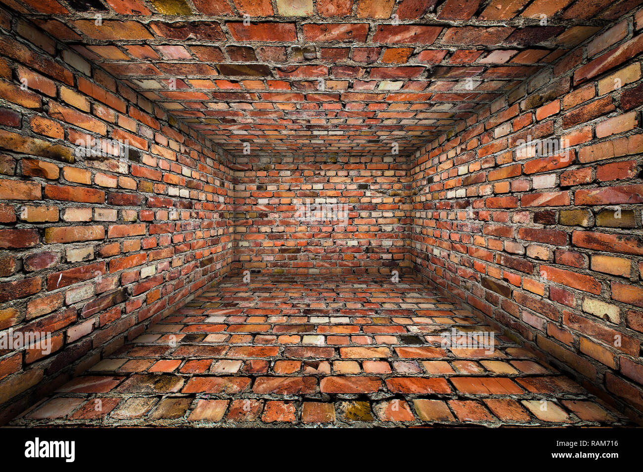 Abstract Urban Interior Brick Room Stage Background Texture Stock Photo ...
