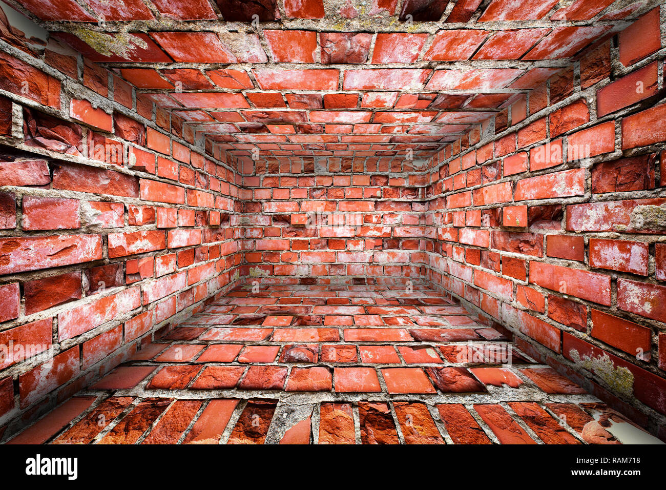 Abstract Urban Interior Brick Room Stage Background Texture Stock Photo ...