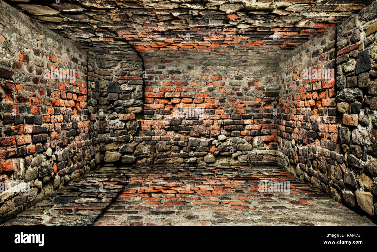 Abstract Urban Interior Brick Room Stage Background Texture Stock Photo ...