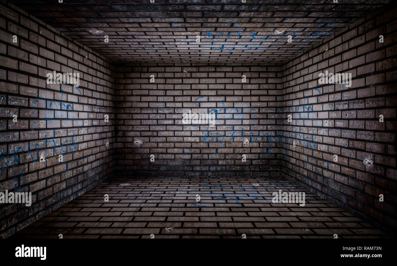 Abstract Urban Interior Brick Room Stage Background Texture Stock Photo ...