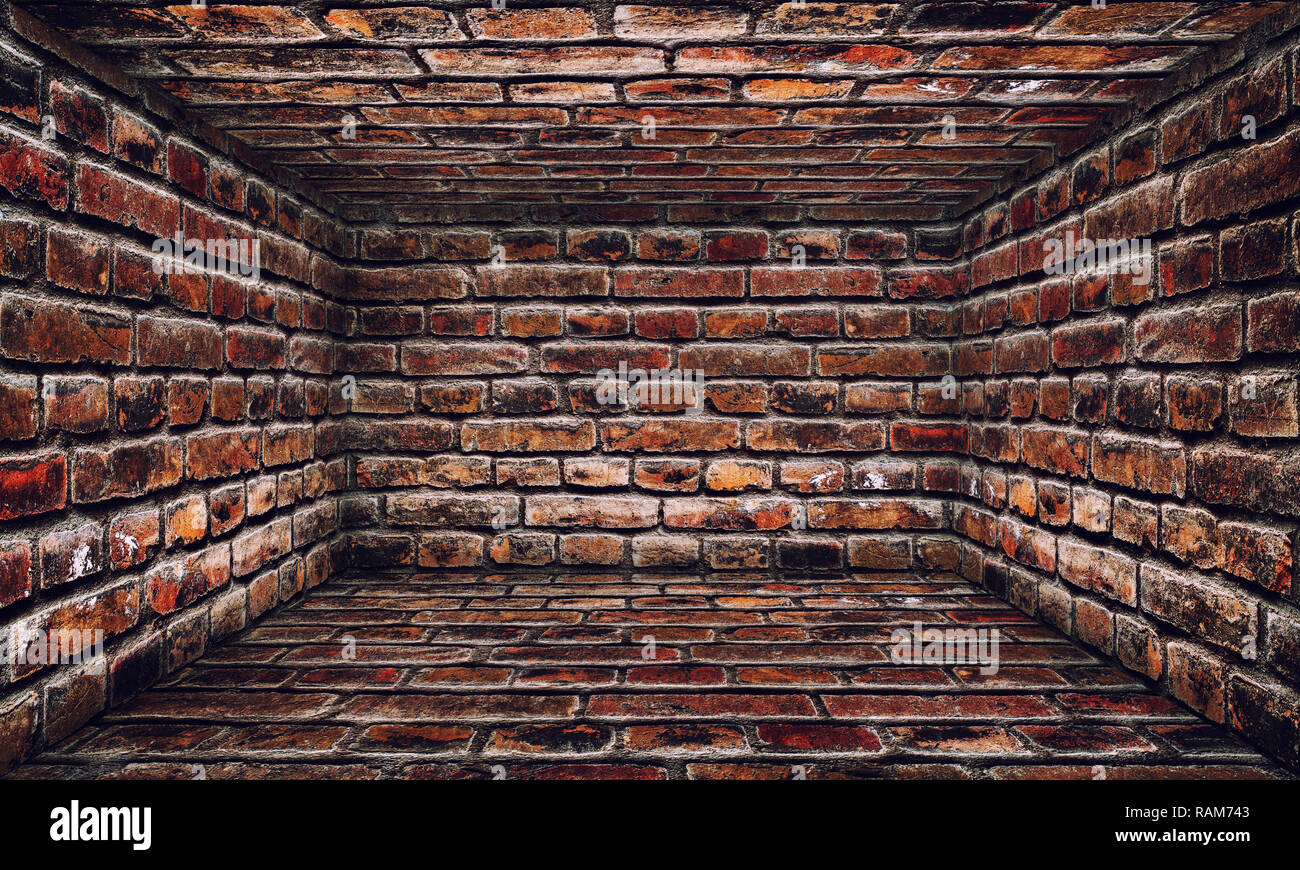 Abstract Urban Interior Brick Room Stage Background Texture Stock Photo ...