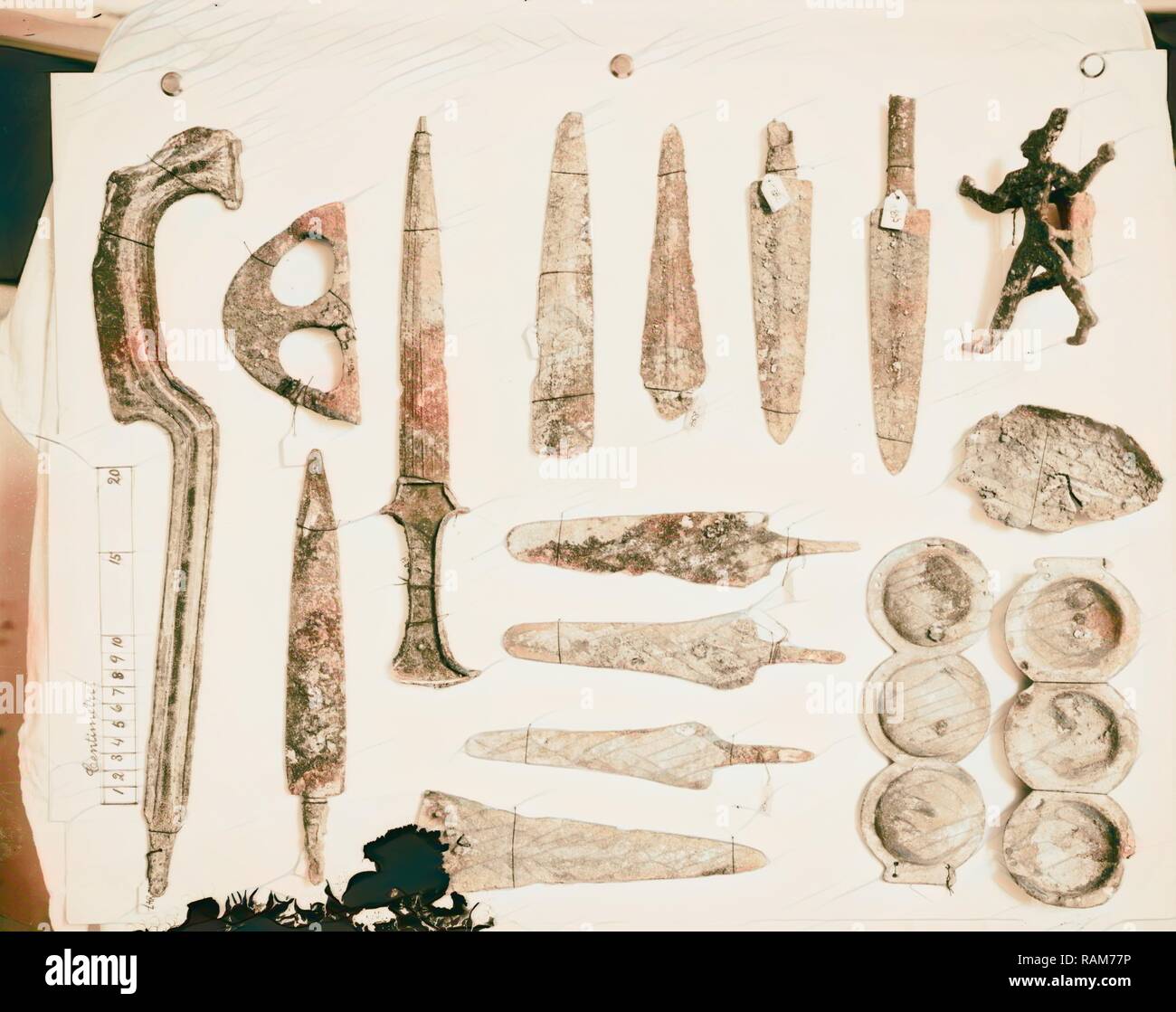 Stone or bronze relics. 1898, Middle East, Israel and/or Palestine ...