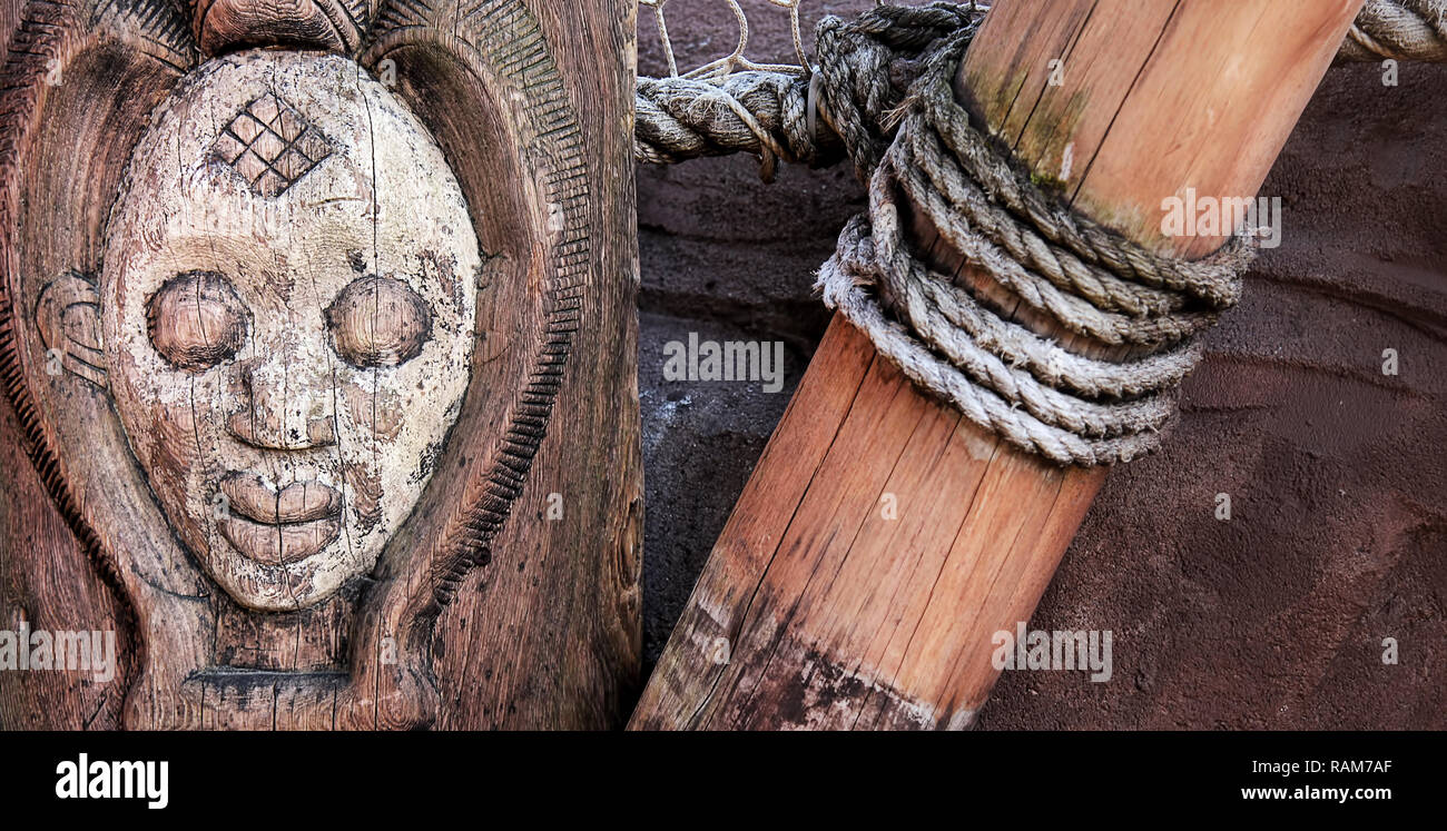 Abstract Vintage Antique African Mask, an old Art Historical creations ...