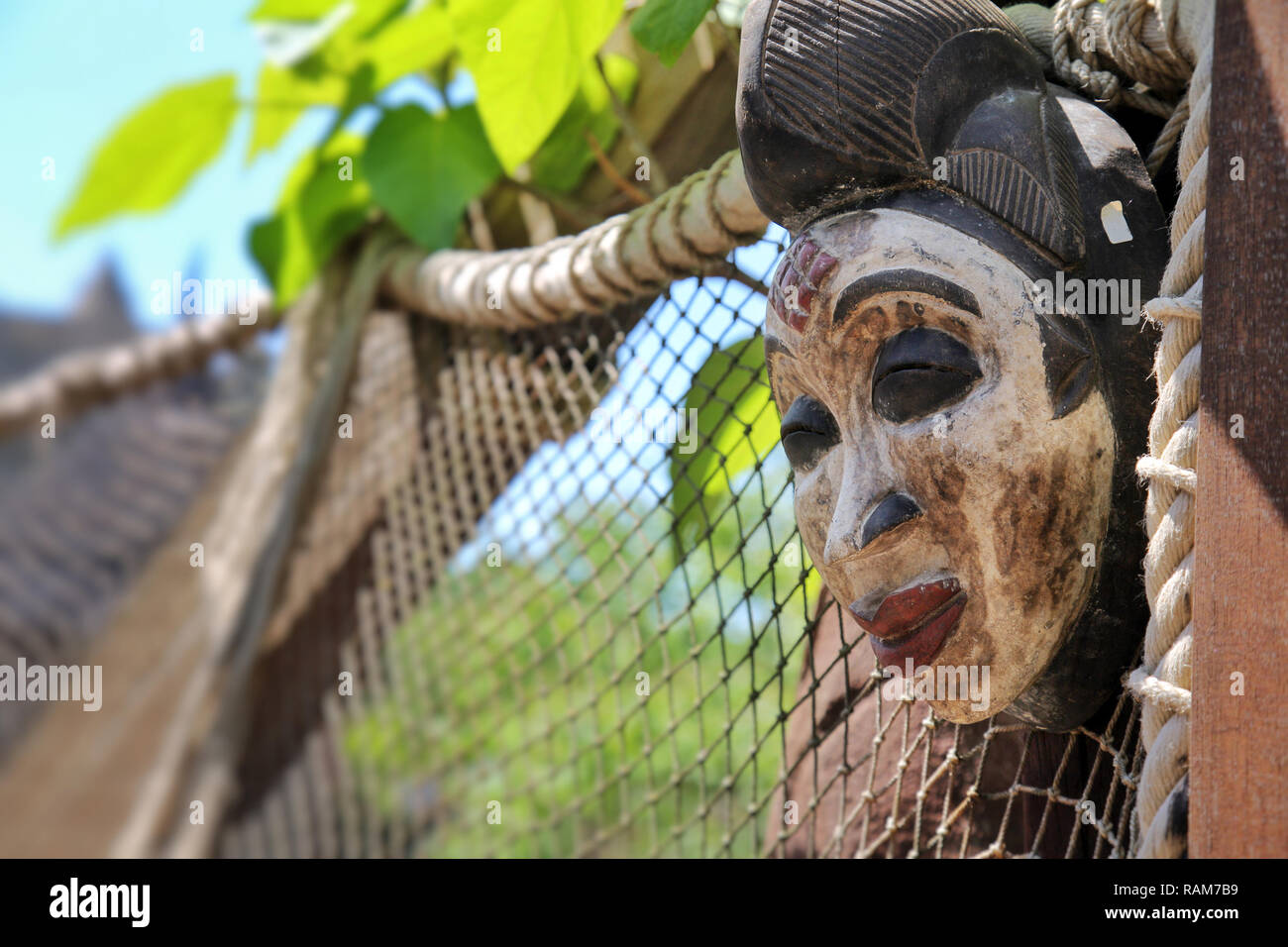 Abstract Vintage Antique African Mask, an old Art Historical creations ...