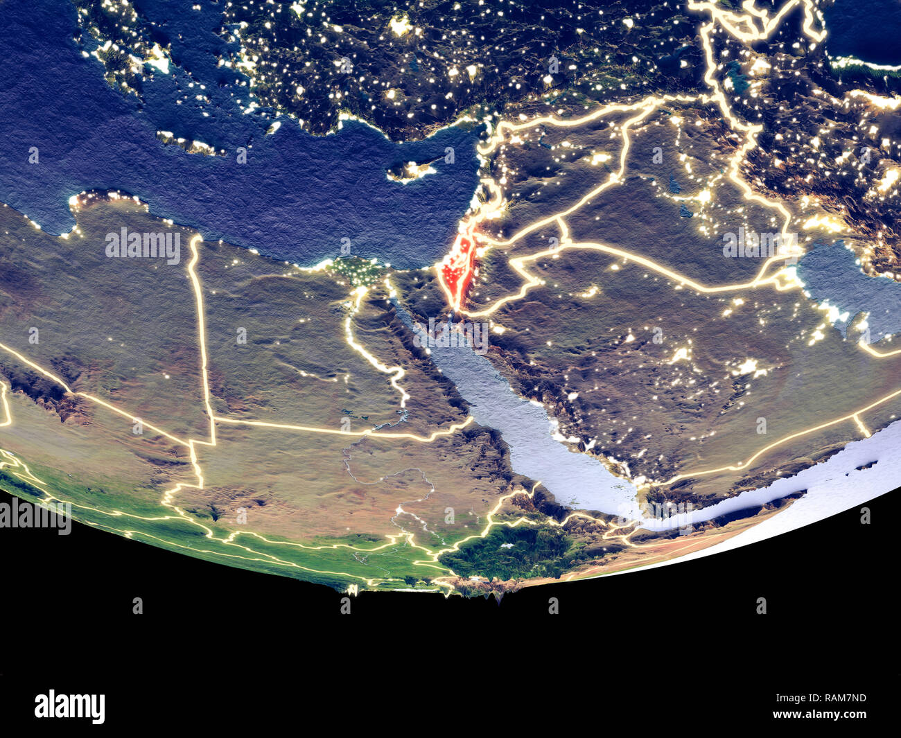 Satellite View Israel High Resolution Stock Photography and Images - Alamy