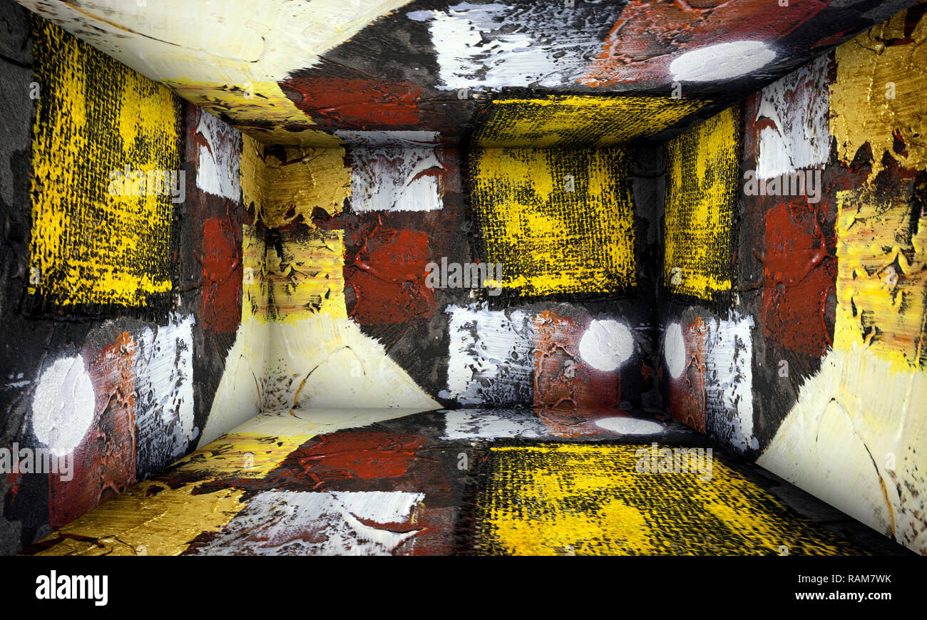 Abstract Art Paint Room Interior Stage Background Texture Stock Photo ...