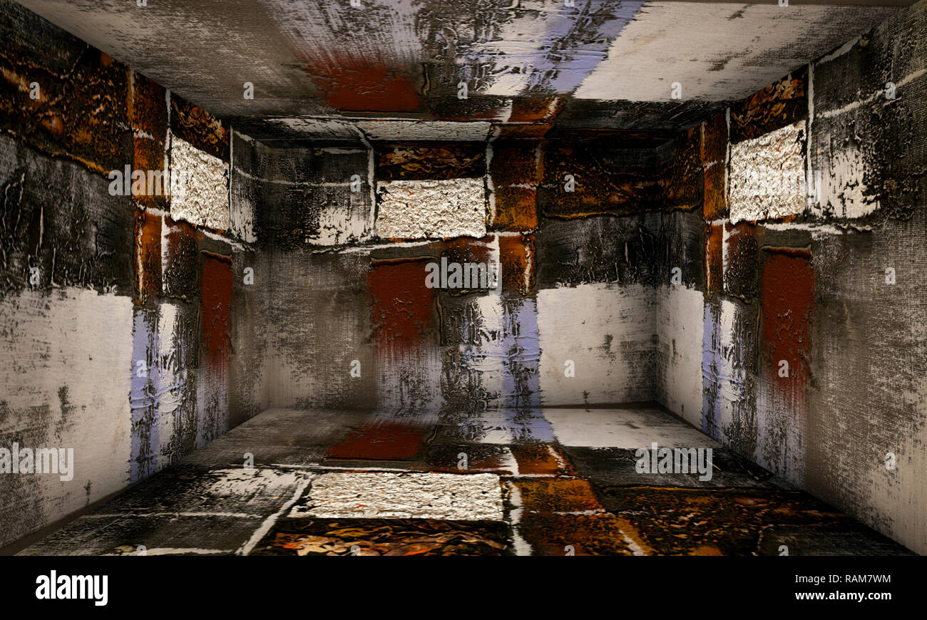 Abstract Art Paint Room Interior Stage Background Texture Stock Photo ...