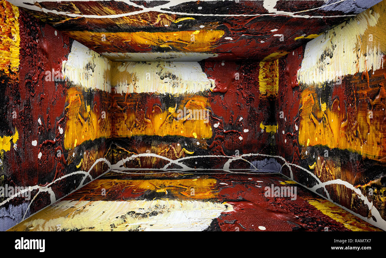 Abstract Art Paint Room Interior Stage Background Texture Stock Photo ...