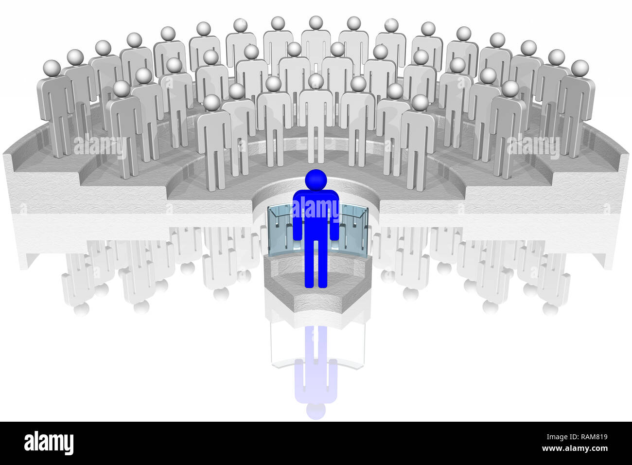 Leader speaking crowd concept 3d hi-res stock photography and images ...