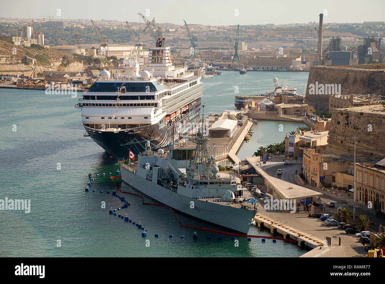 Cruise liner in the port of Valletta, Malta Stock Photo - Alamy