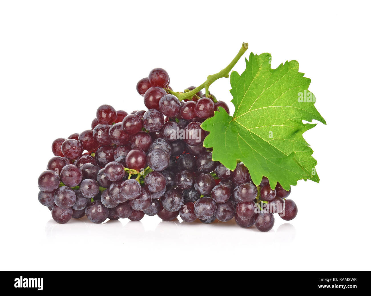 red grapes isolated on white background Stock Photo - Alamy