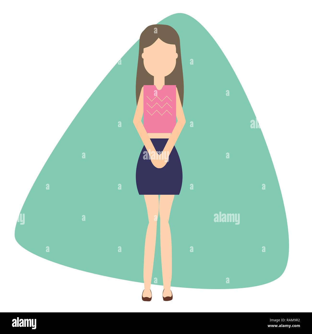 Female urinary incontinence concept. Girl holding pee. Urinary problems ...