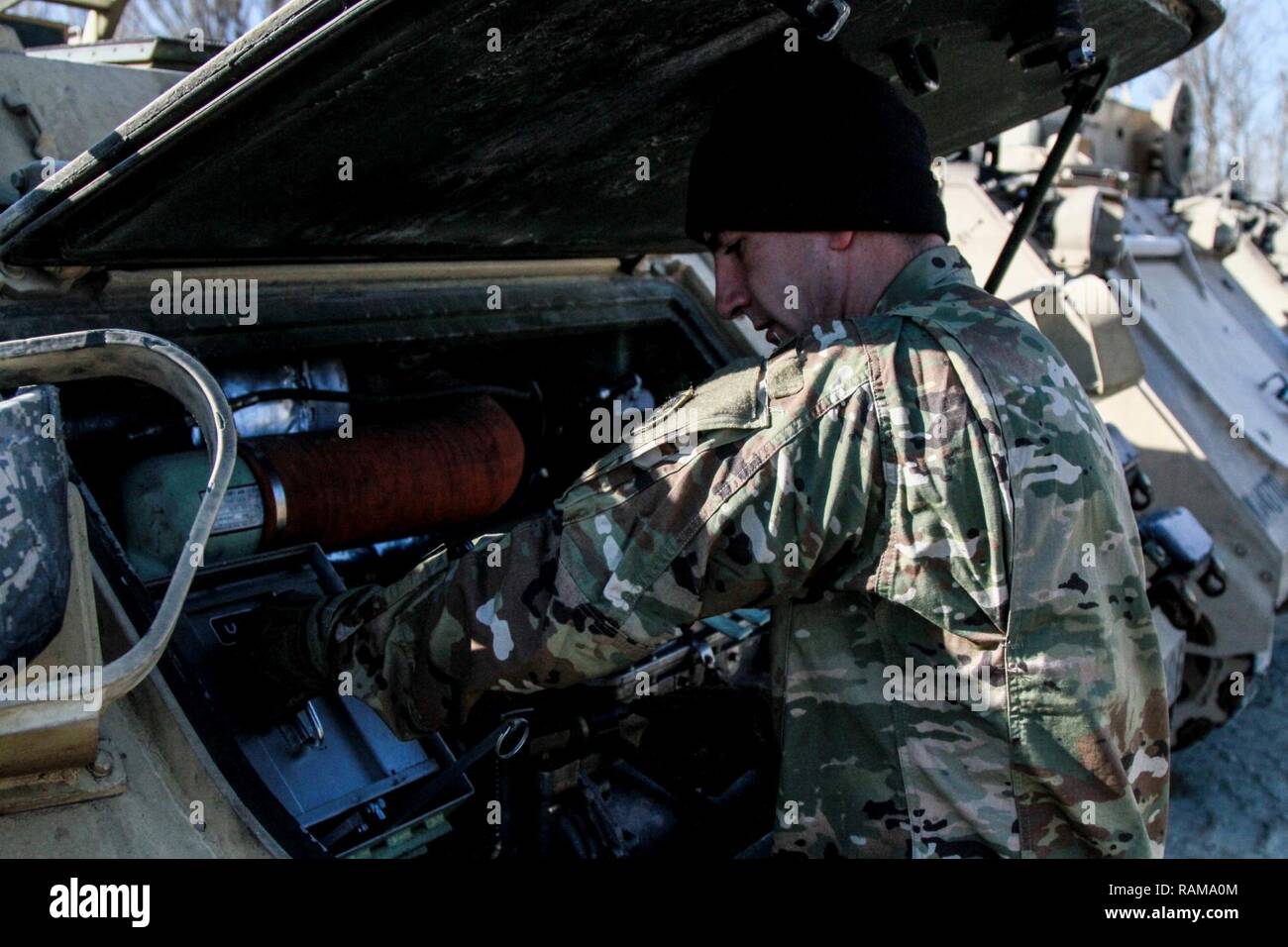 Soldiers from the 1st Battalion, 8th Infantry Regiment, 3rd Armored ...