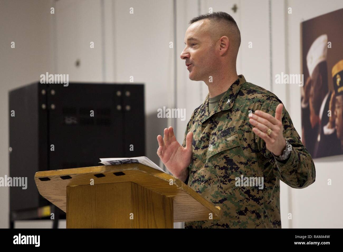 U.S. Marine Corps Col. David P. Grant, commanding officer of Marine ...