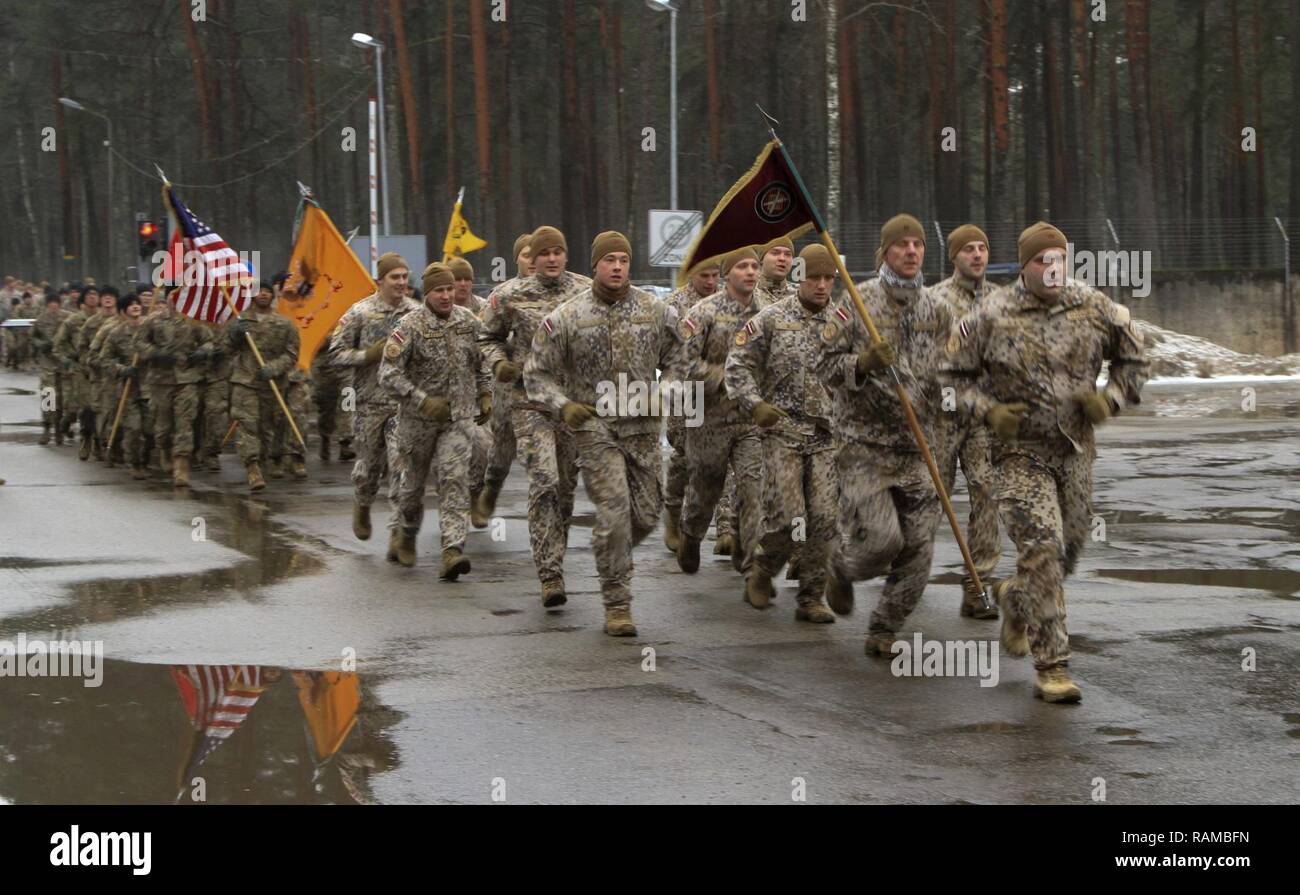CAMP ADAZI, Latvia – Latvian soldiers assigned to the Latvian Land ...