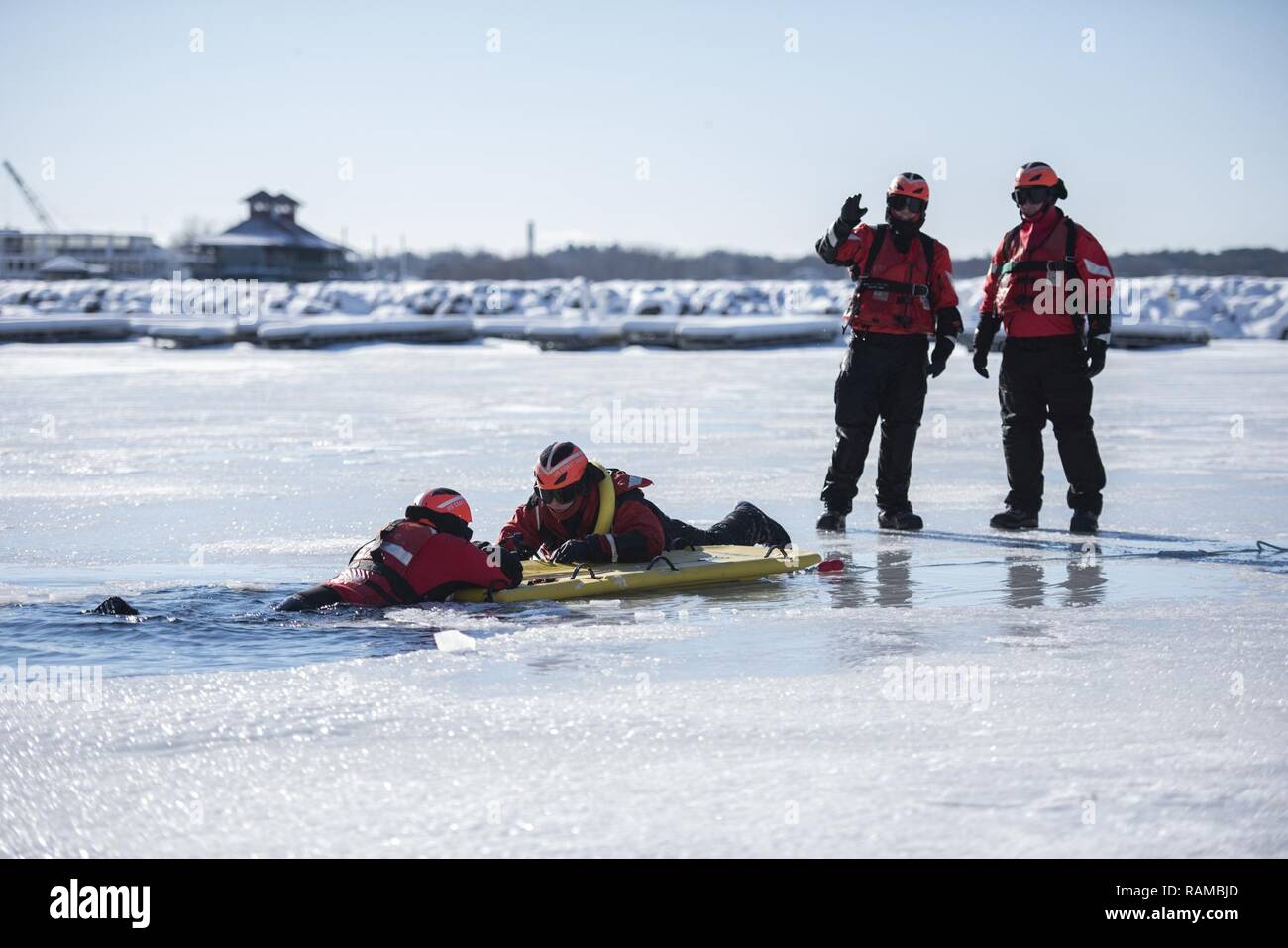 Coast guard ice rescue team hi-res stock photography and images - Alamy