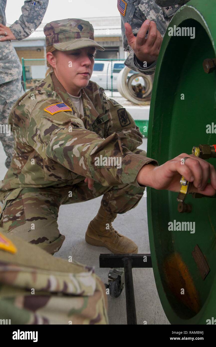 Army Reserve Spc. Angelica Dobrock, who is assigned to the 329th ...
