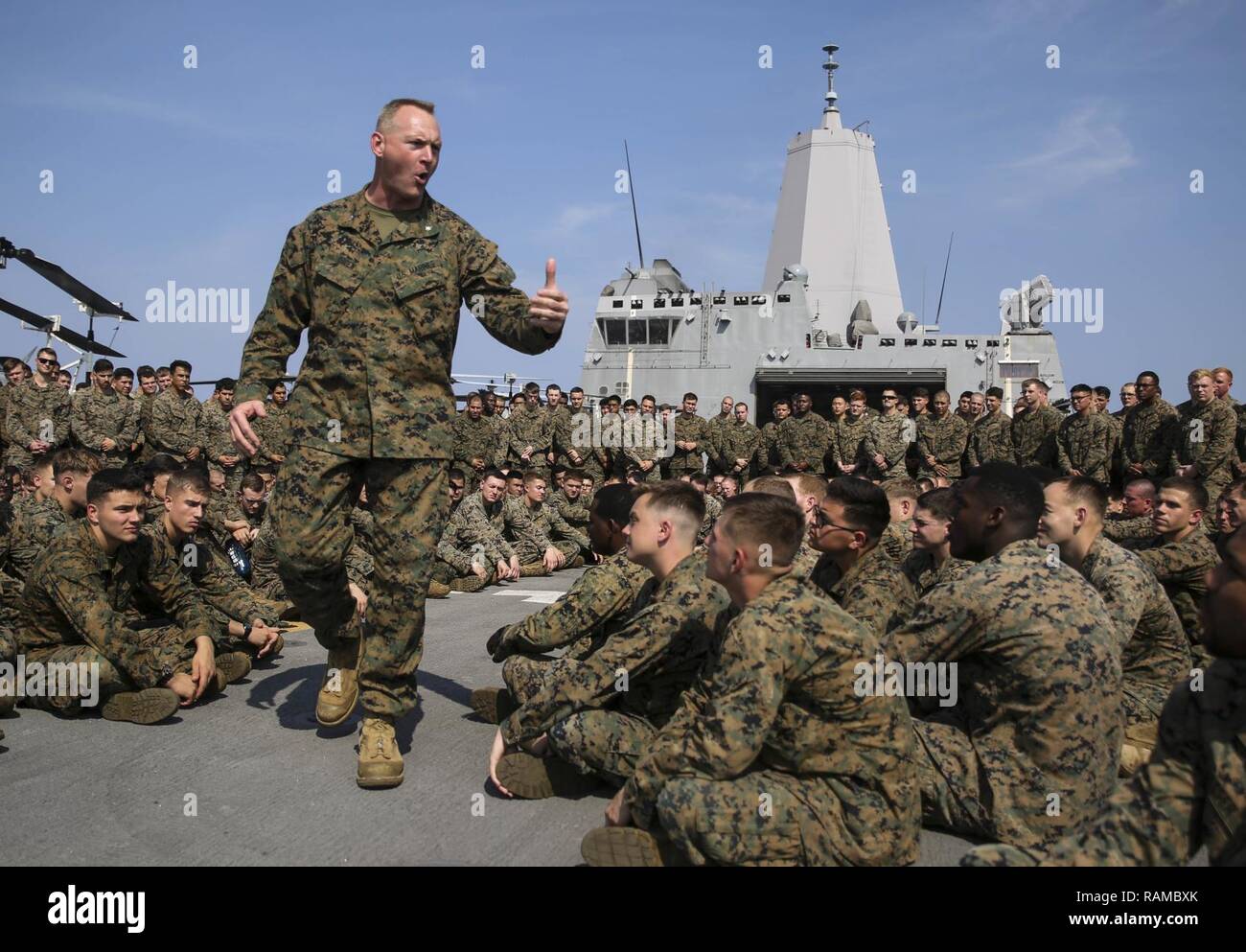 Lt. Col. Michael Ogden, commanding officer of Battalion Landing Team ...