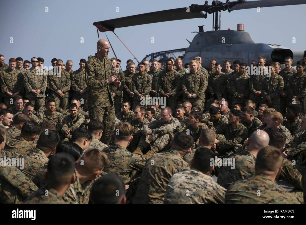 Sgt. Maj. William Pinkerton, sergeant major of Battalion Landing Team ...