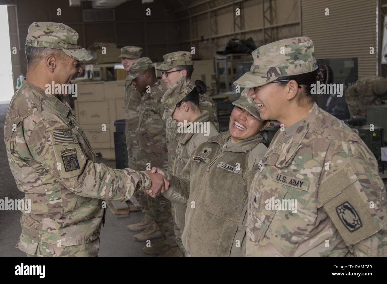 Lt. Gen. Michael X. Garrett (left), the U.S. Army Central Commander ...