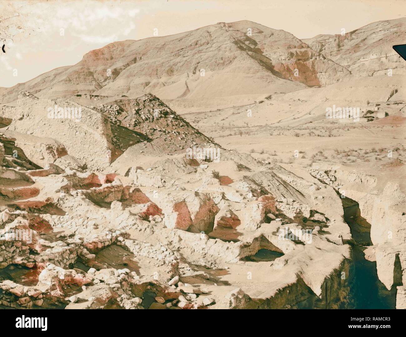 Road to Jericho (Er-Riha), Ruins of ancient Jericho. 1898, West Bank ...