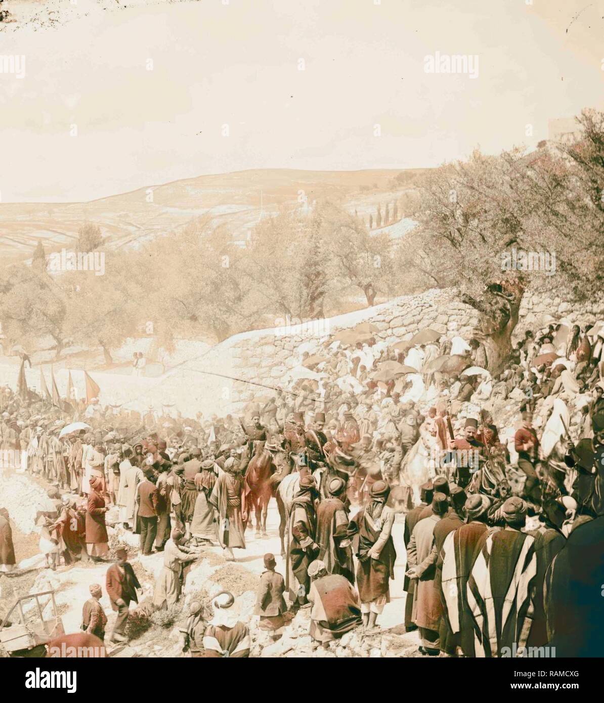 Neby Mousa, Nebi Musa procession 1898, Nabi Musa is the name of a site ...