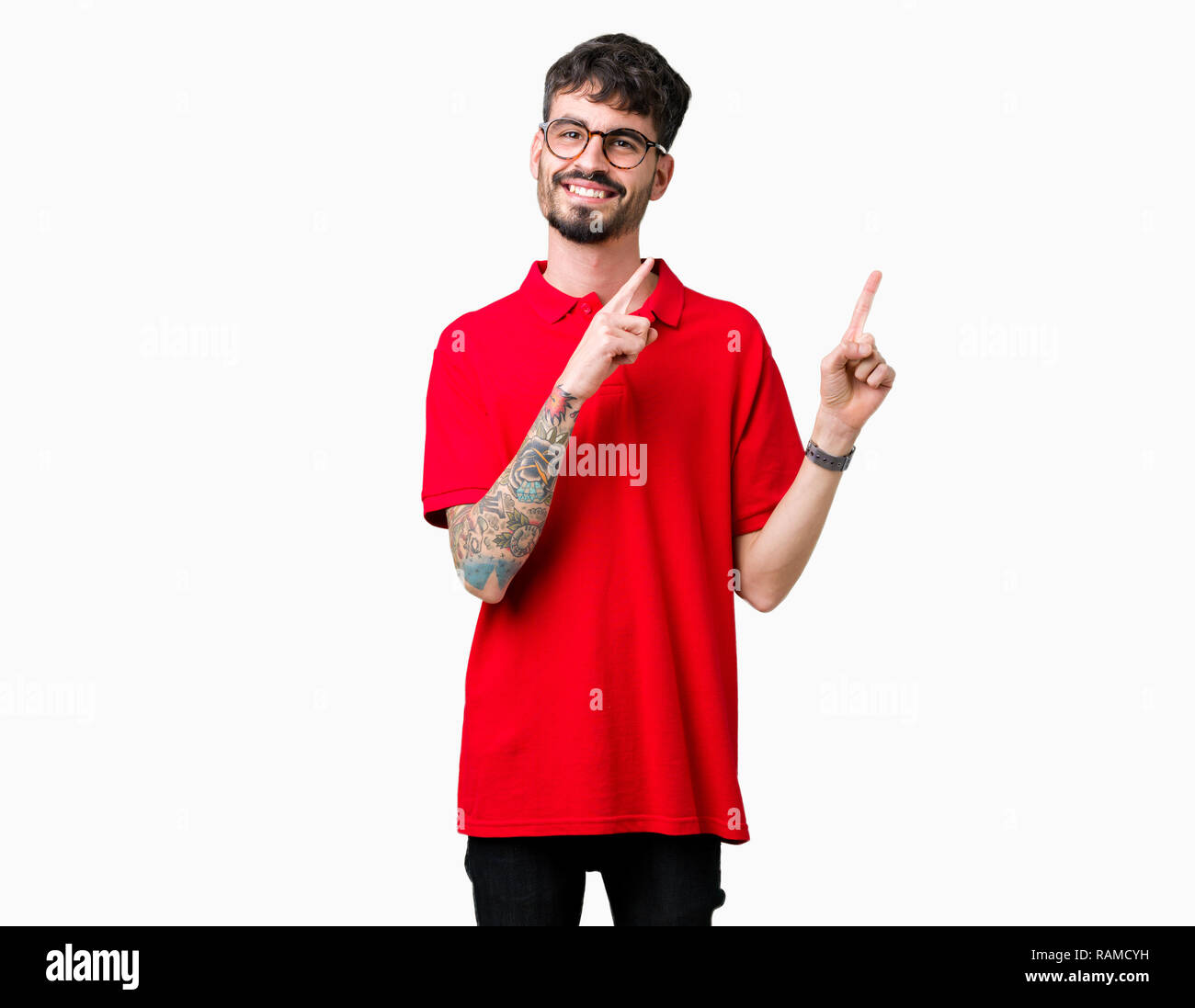 Portrait two young smiling hipster Cut Out Stock Images & Pictures - Alamy
